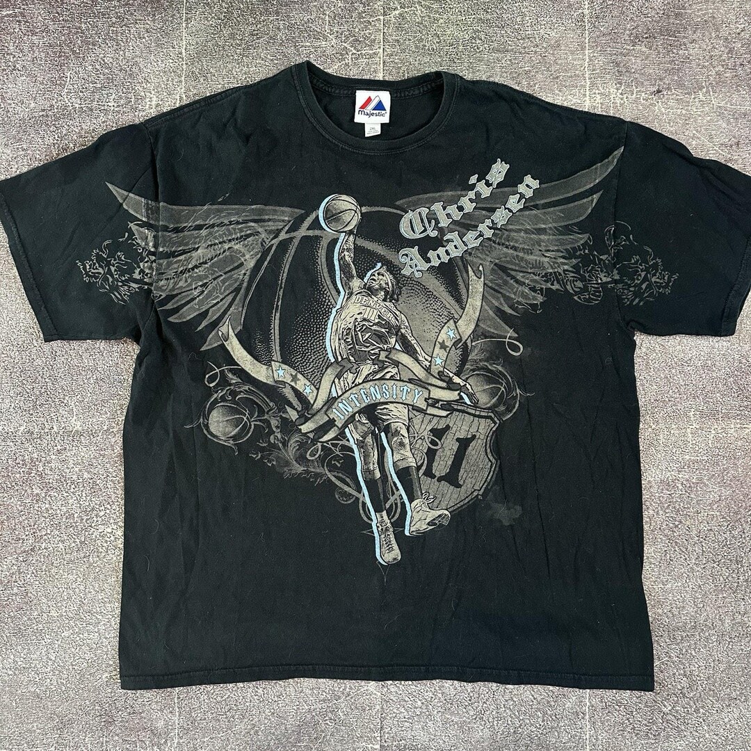Men's Vintage Y2K Majestic Denver Nuggets Chris Birdman Andersen T ...