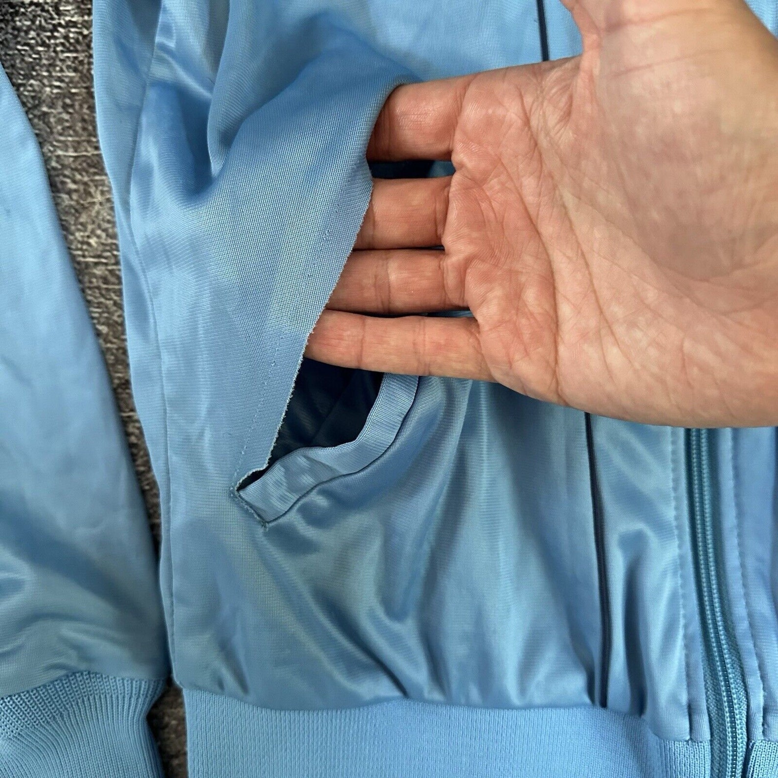 Women's Vintage 80's Nike Sky Powder Blue Full Zip up Light Track ...