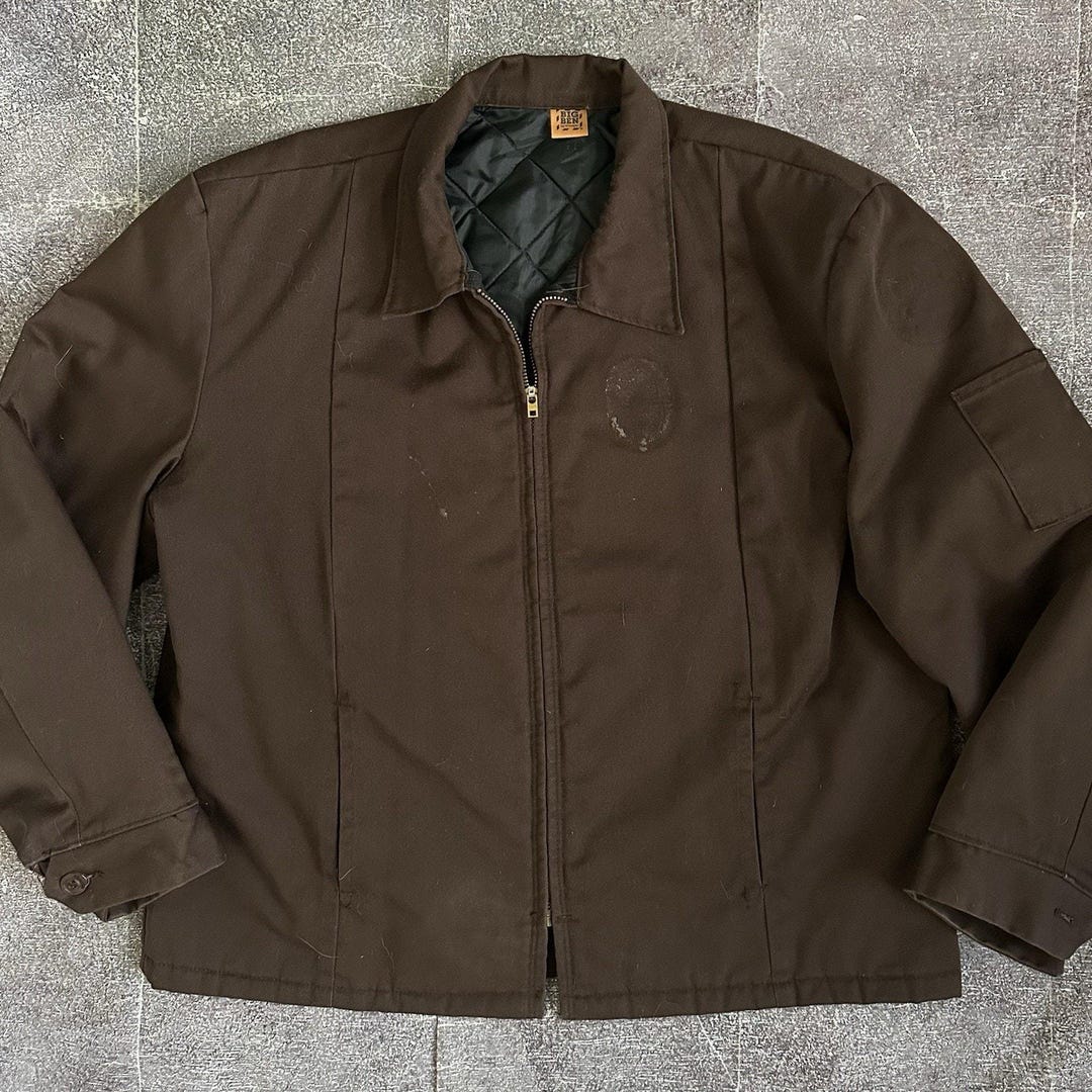 Men's Vintage 80's Big Ben USA Eisenhower Brown Talon Zipper Mechanics ...