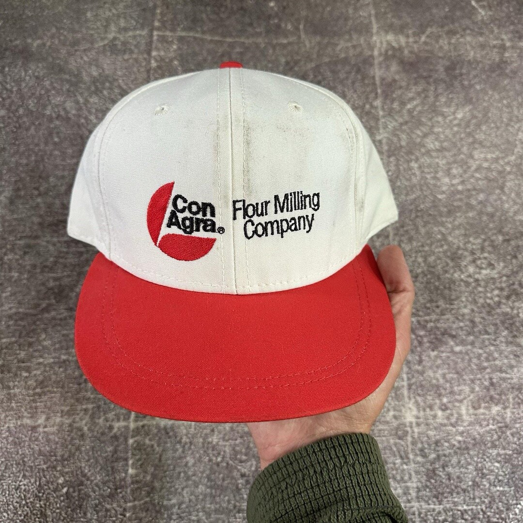 Men's Vintage 90's Conagra Flour Milling Company USA White Red ...