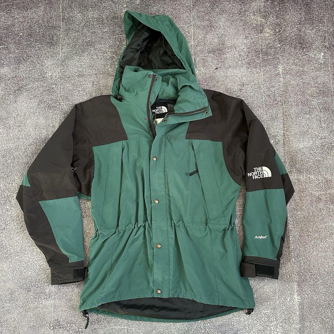 Mens Vintage 90s the North Face Forest Green Mountain Light Activent ...