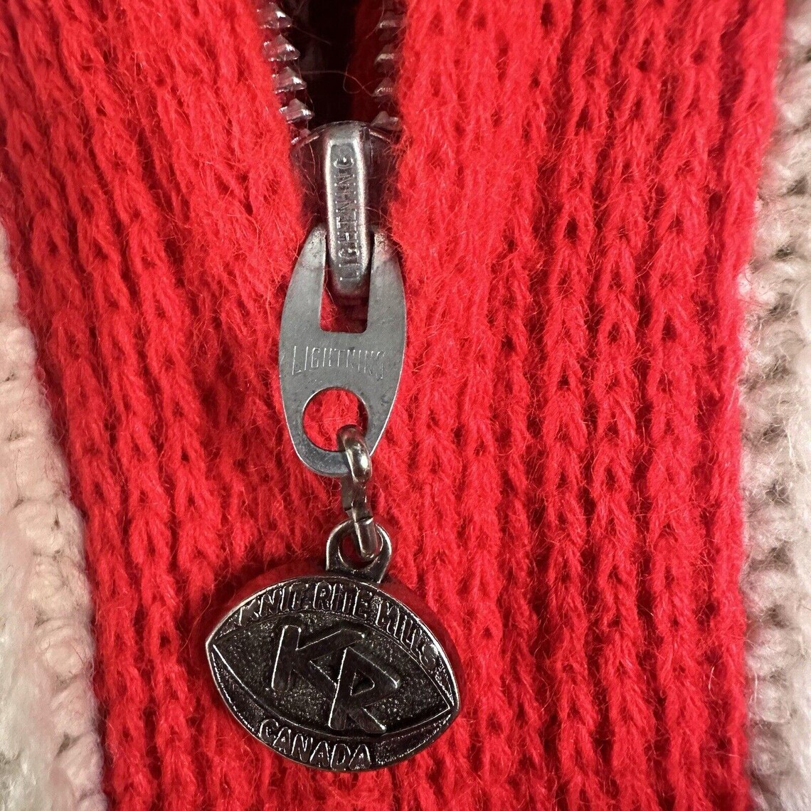 Men's Vintage 60's Knit Rite Canada Cowichan Knit Tribal Red Sweater ...