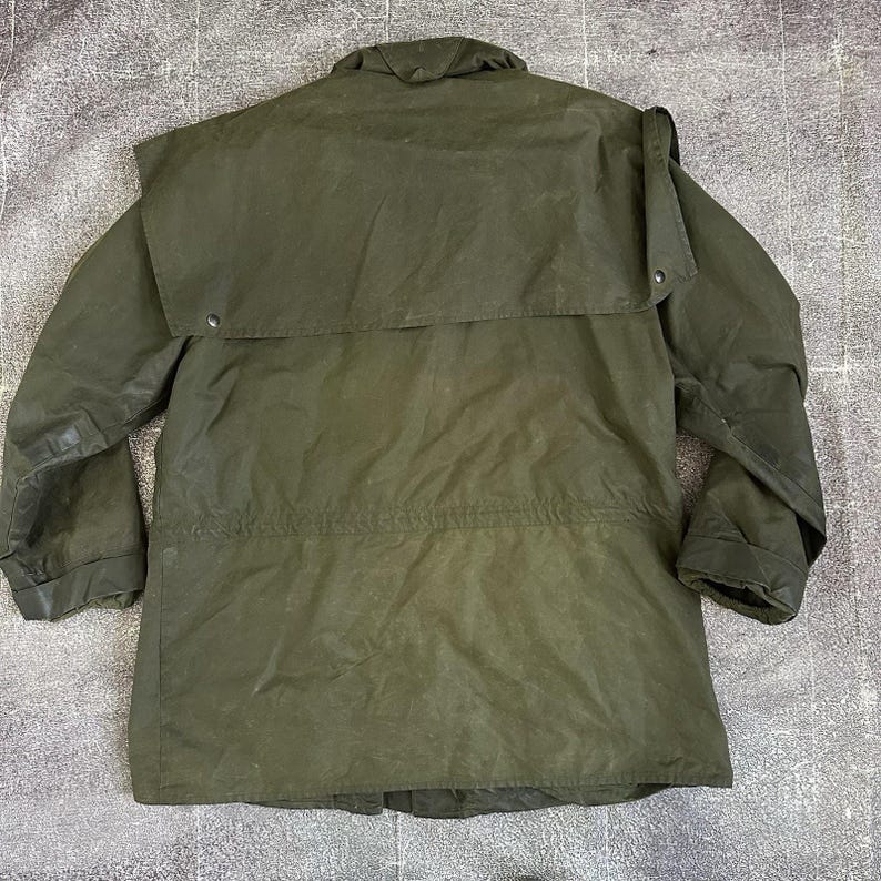 Men's Vintage Outback Trading Co Forest Green Oilskin Waxed Canvas ...