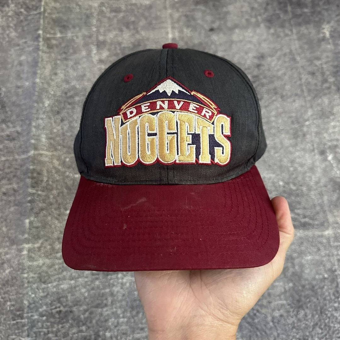 Men's Vintage 90's TWINS Denver Nuggets Plain Logo Navy Blue Snapback ...