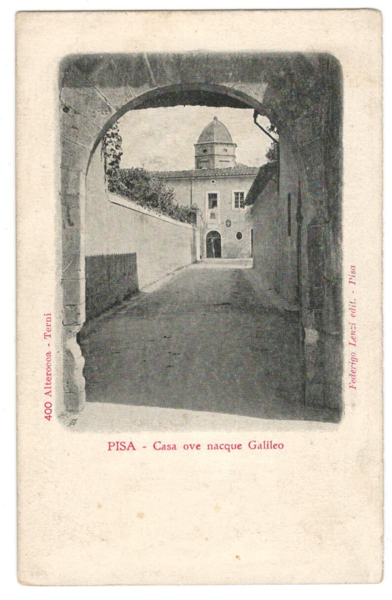 Pisa Italy Vintage Postcard 1910 Galileo Birthplace | Etsy