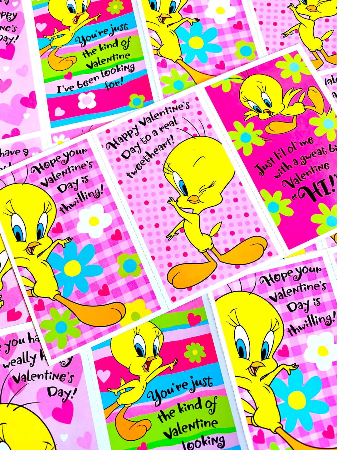 90s Mystery Tweety Bird Valentines Day Card Packs 5 Cards Etsy