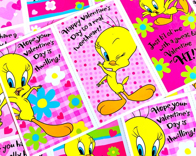 90’s Mystery Tweety Bird Valentine’s Day Card Packs - 5 Cards - Etsy