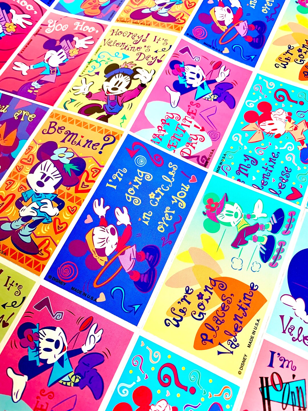 90’s Mystery Minnie Valentine’s Day Card Packs - 5 Cards - Etsy