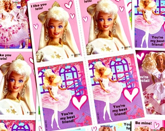 Barbie Valentine Cards - Etsy