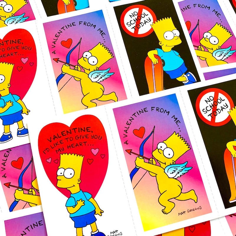 Simpsons Valentines Day Cards - Etsy
