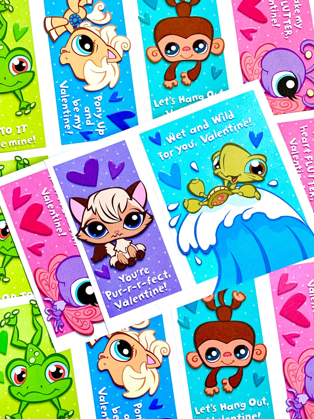 Littlest Pet Shop Valentines Day Card Sets 8 Cards - Etsy