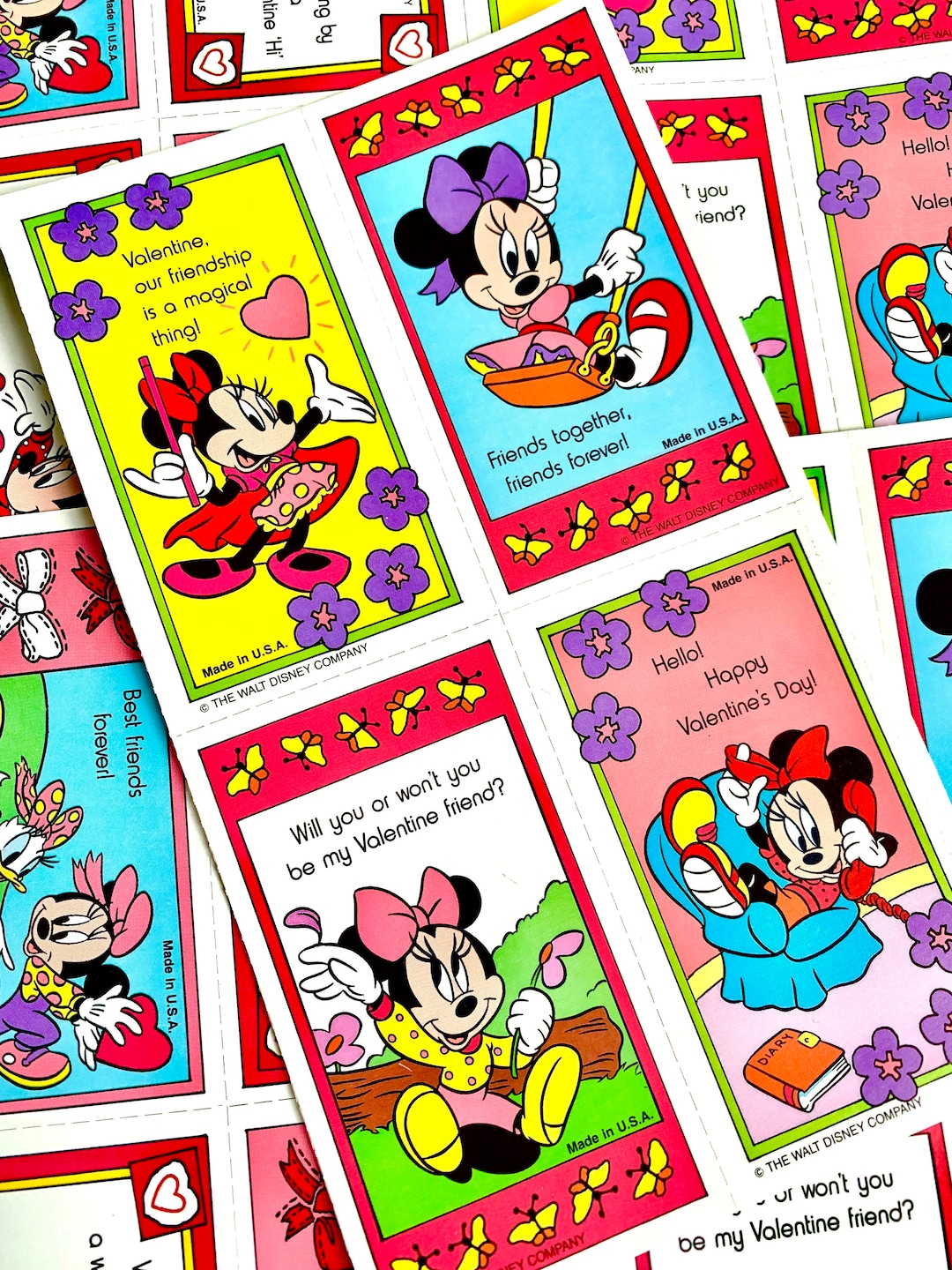 90’s Mystery Minnie Valentine’s Day Card Packs - 5 Cards - Etsy