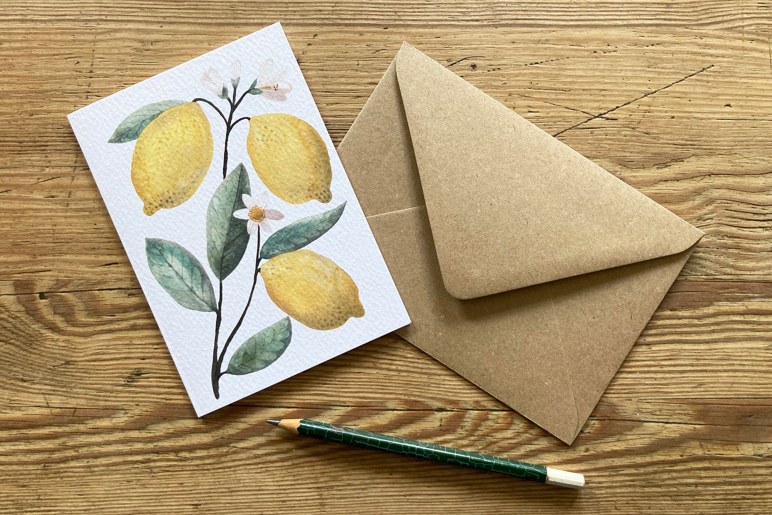 Greetings Card 'lemon Branch' | Etsy