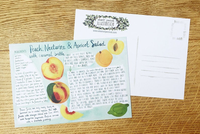 Recipe Card 'fruit Salad' | Etsy UK