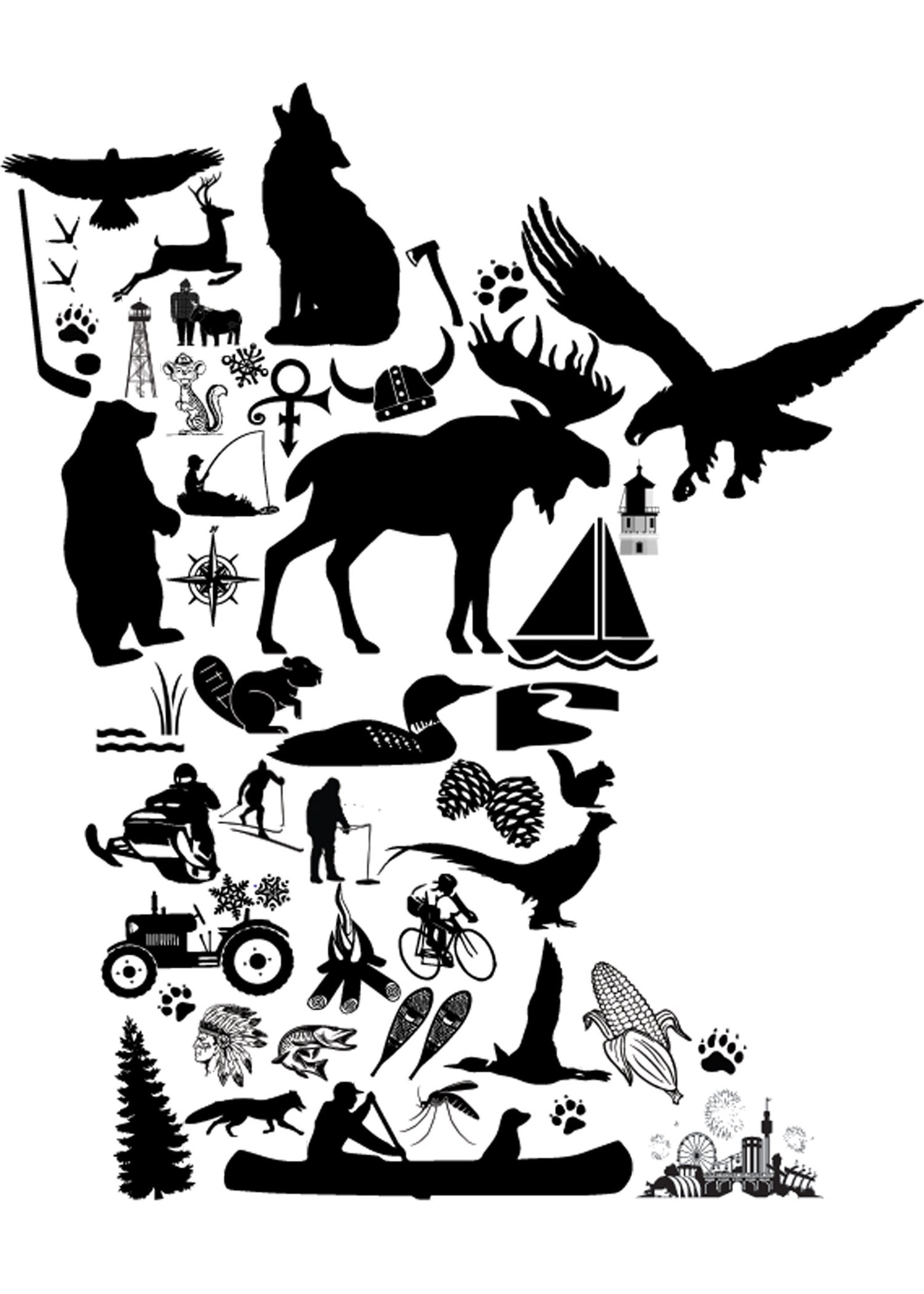 Minnesota Icons Print | Etsy