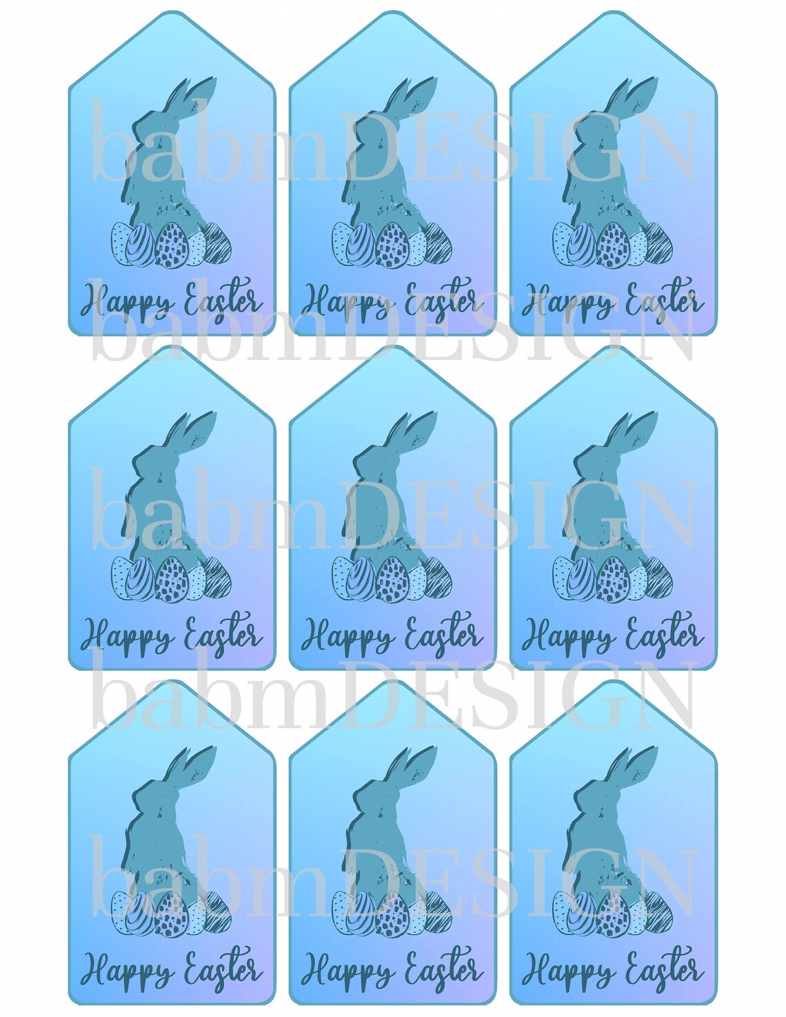 Easter Printable Gift Tags, Easter Tags, Goodie Bag Tag, Easter Goodie ...