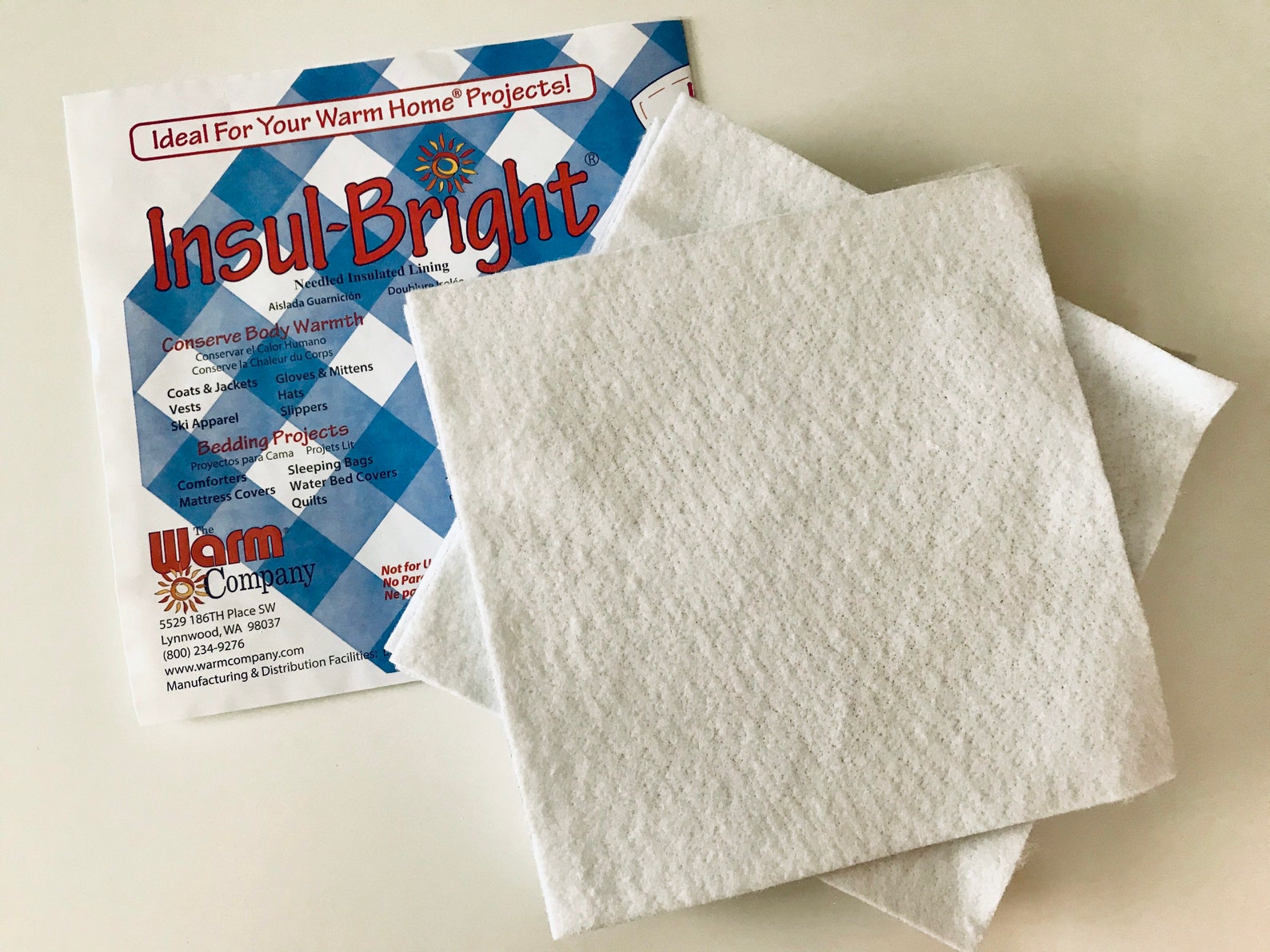 Ten 8 Squares Insul-bright Insulated Batting Precut - Etsy