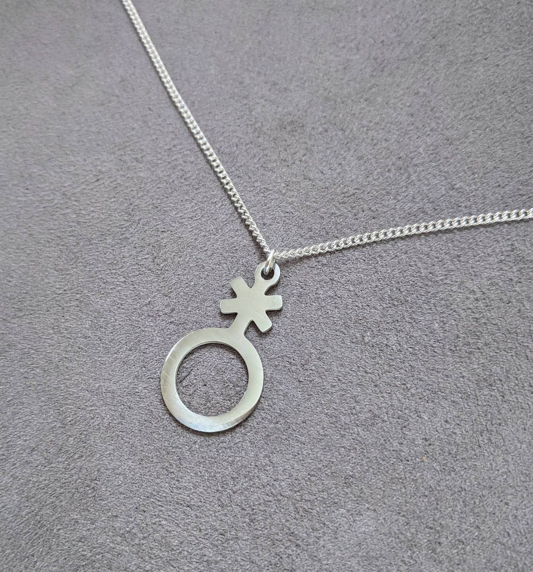 Non Binary Symbol Necklace, Pride Necklace, Non Binary Necklace, LGBTQ ...
