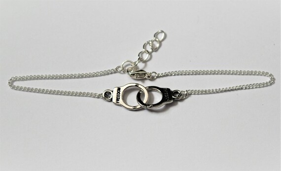 Handcuff Anklet Handcuff Jewellery Handcuff Ankle Bracelet Anklet Silver Anklet Hippy Boho Ankle Friendship Partners in Crime