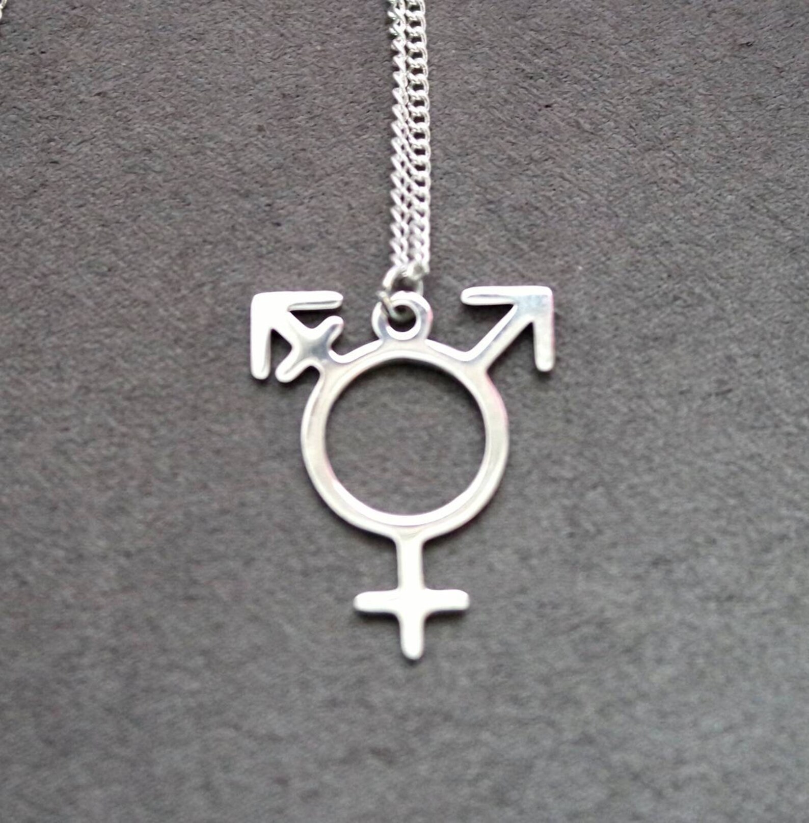 Trans Symbol Necklace Transgender Necklace Personalised | Etsy UK