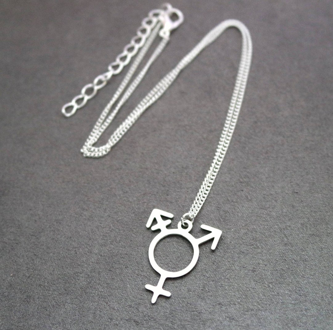 Trans Symbol Necklace, Transgender Necklace, Transgender Symbol ...