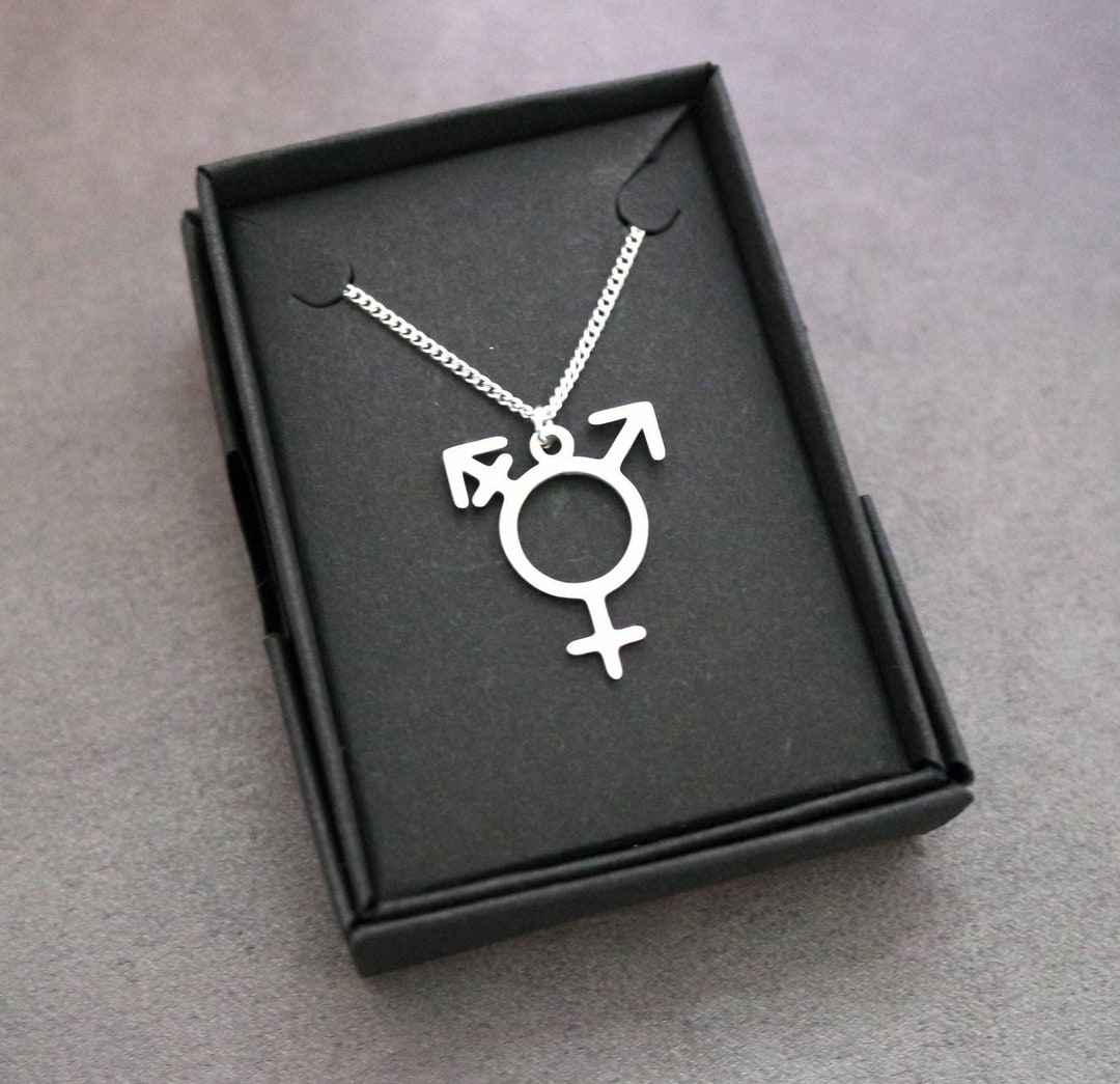 Trans Symbol Necklace, Transgender Necklace, Personalised Trans ...