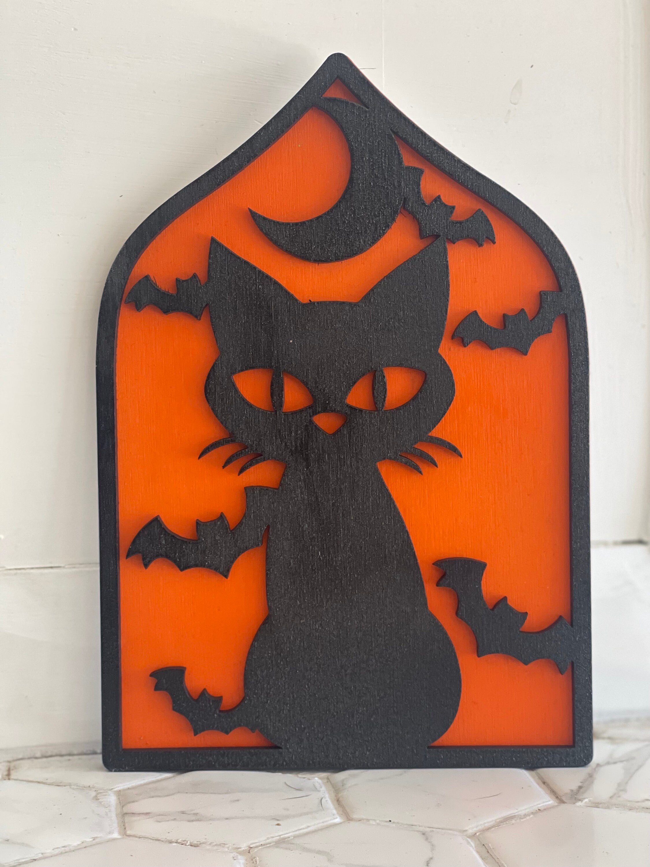 Halloween Sign. Halloween Decor. Spooky Cat. Home Decor. Fall Decor. - Etsy