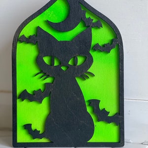 Halloween Sign. Halloween Decor. Spooky Cat. Home Decor. Fall Decor. - Etsy