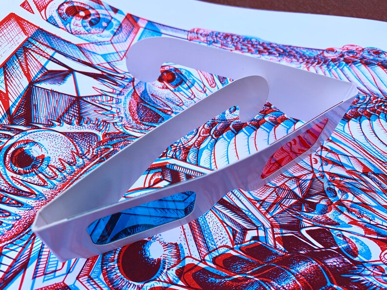3D EYE ANAGLYPH Screen Print Oddities Curiosities - Etsy
