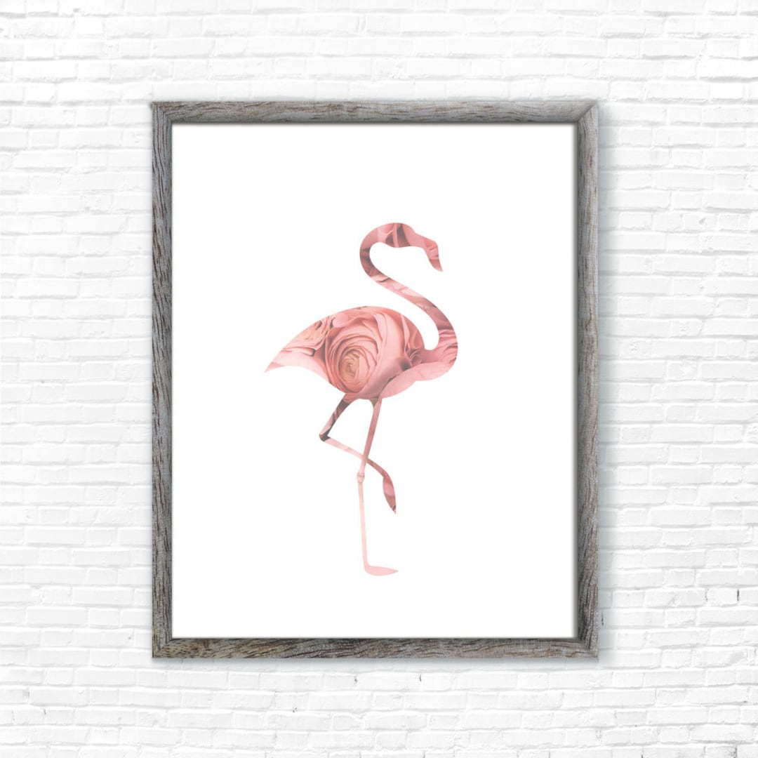 Flamingo Poster Photography Printable Art Interiordesign - Etsy