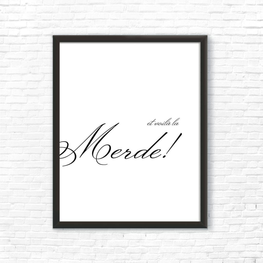 Et Voilà La Merde Poster Illustration, Print, Interior, Interior Design ...