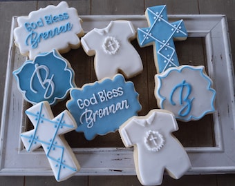1 Dozen Religious Cross Cookies Baptism, Christening, Confirmation ...