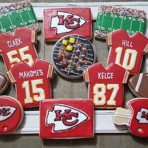 Football Cookies - ANY TEAM AVAILABLE - Baker's Dozen - Etsy