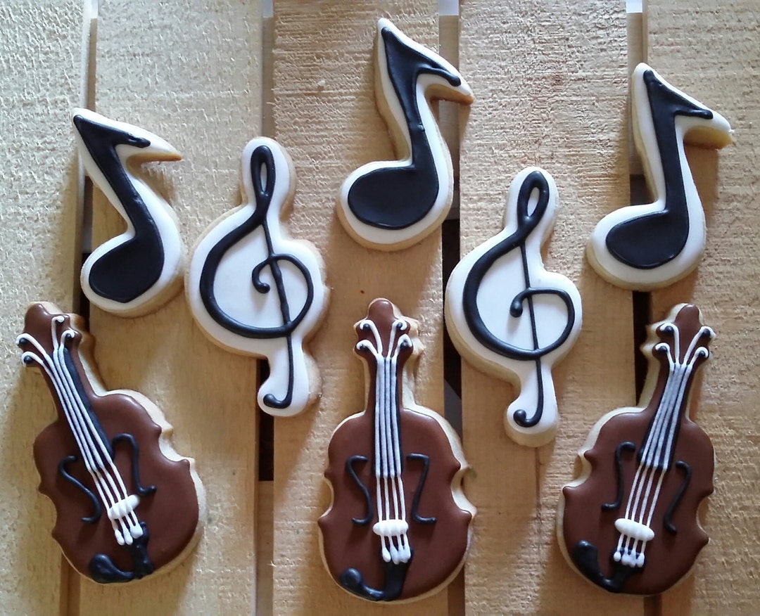 String Instrument and Music Cookies - One Dozen - Etsy