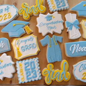 Graduation Cookies - Your Choice of Colors and Name - One Dozen - Etsy