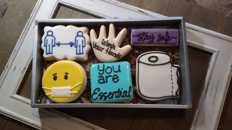 Social Distancing Gift Set! Includes 6 Cookies as Shown in Gift Box - Etsy