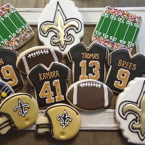 Football Cookies - ANY TEAM AVAILABLE - Baker's Dozen - Etsy