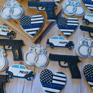 Police - Back the Blue Cookies - 1 Dozen - Etsy