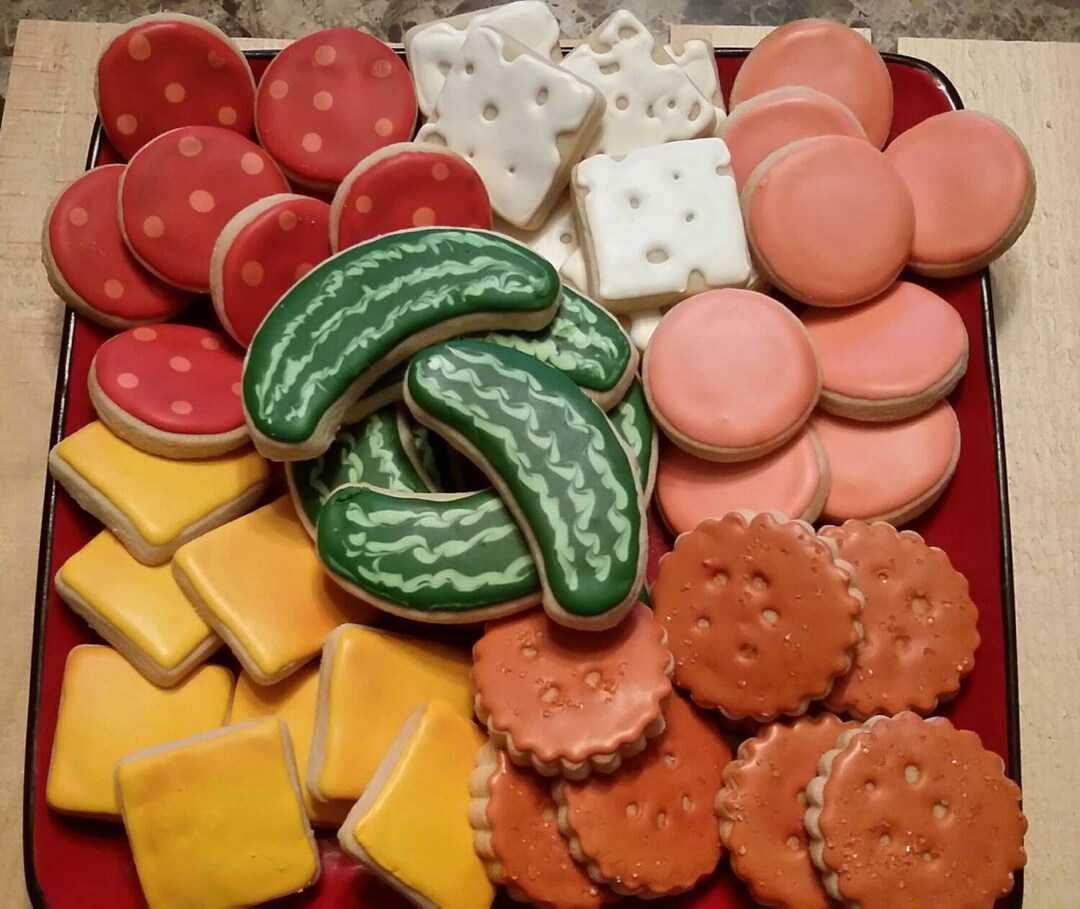Meat Platter Cookies - Set of 48 Cookies! Ready for Superbowl! - Etsy
