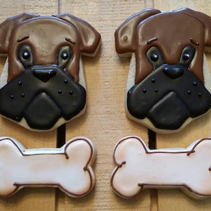 Boxer Pup Lovers - One Dozen Pups and Bones! - Etsy