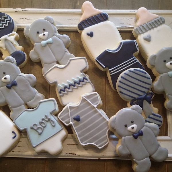 Baby Boy Cookies - Etsy