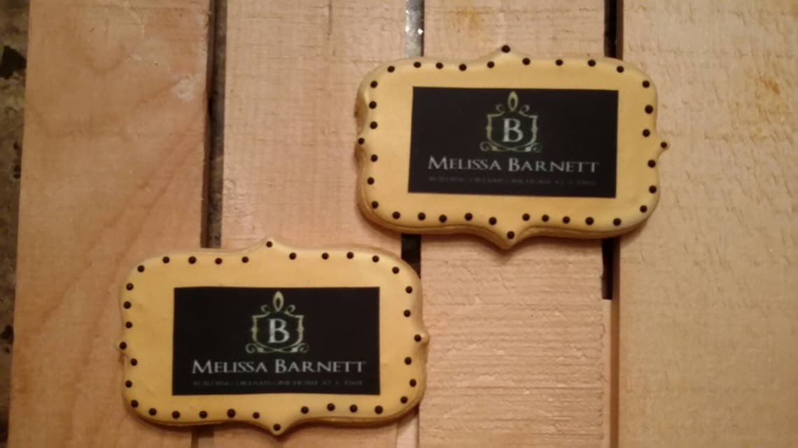 Customizable Business Card Cookies - Etsy