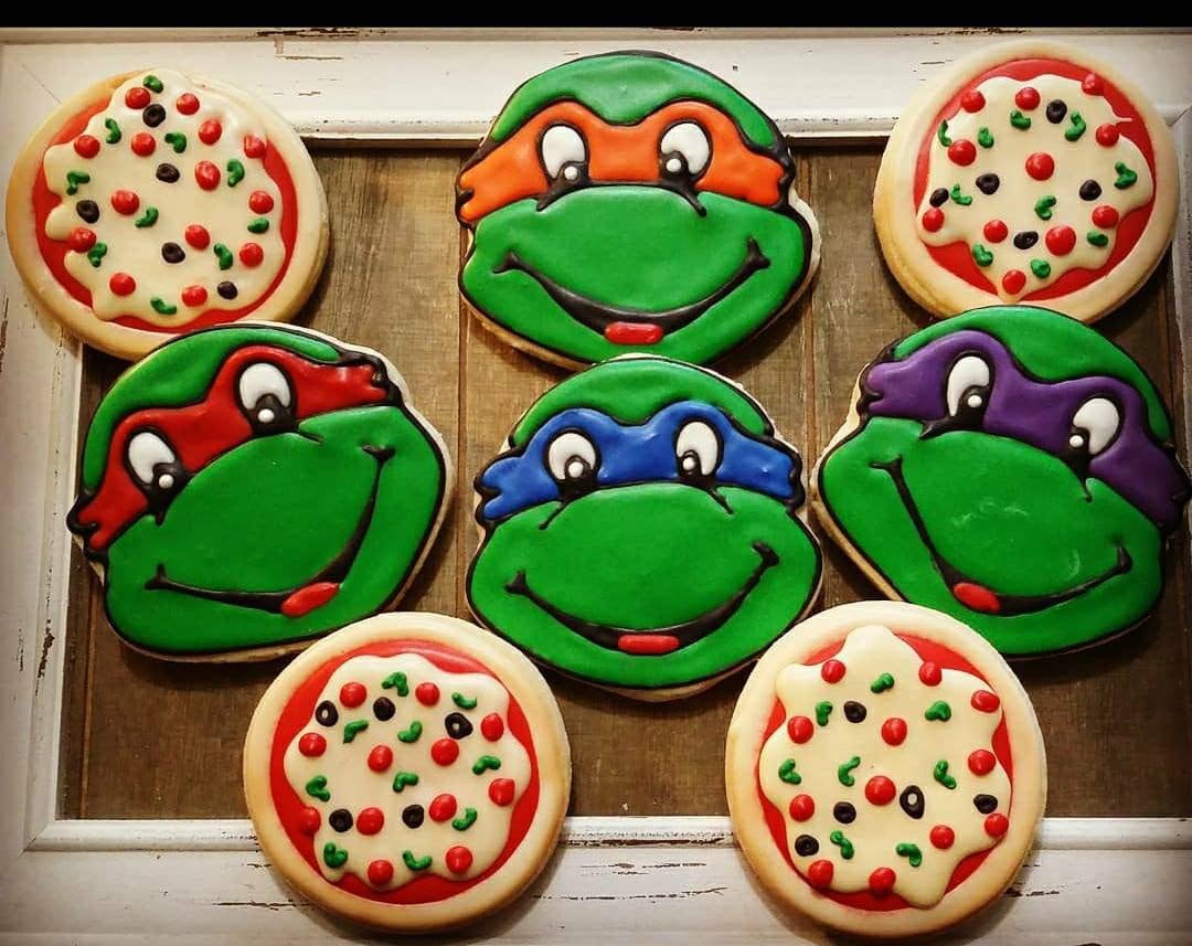 Ninja Turtle Pizza Cookies
