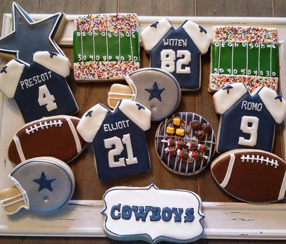 Football Cookies ANY TEAM AVAILABLE Baker's Dozen - Etsy