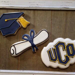 Customizable Graduation Cookies With Logo - One Dozen - Etsy