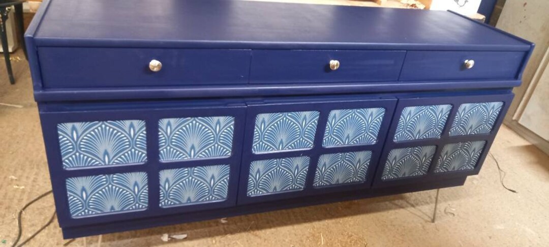 Midcentury Nathan Sideboard. Painted Upcycled Living Room Furniture ...
