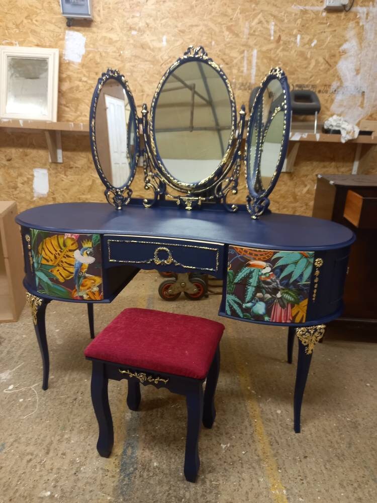 Navy blue dressing table store