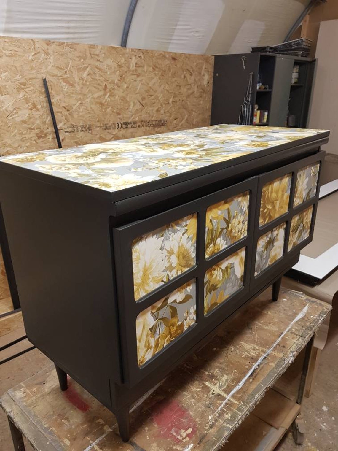 Nathan Black Upcycled Painted Cabinet - Etsy UK