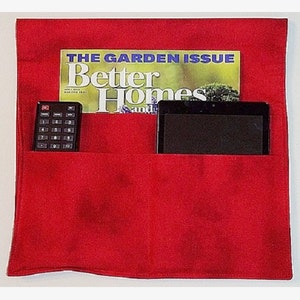 Bedside Caddy, Remote Control Holder, Book Pocket, Phone Tablet Glasses ...