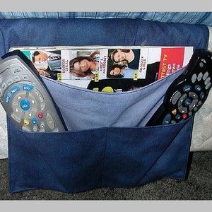 Bed Side Bedside Caddy. Fabric Remote Control Holder. Cell Phone ...